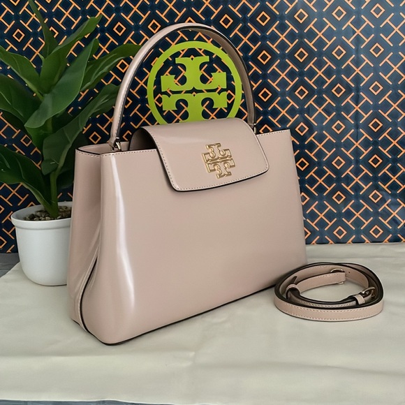 Tory Burch | Bags | New Tory Burch Britten Patent Small Satchel ...